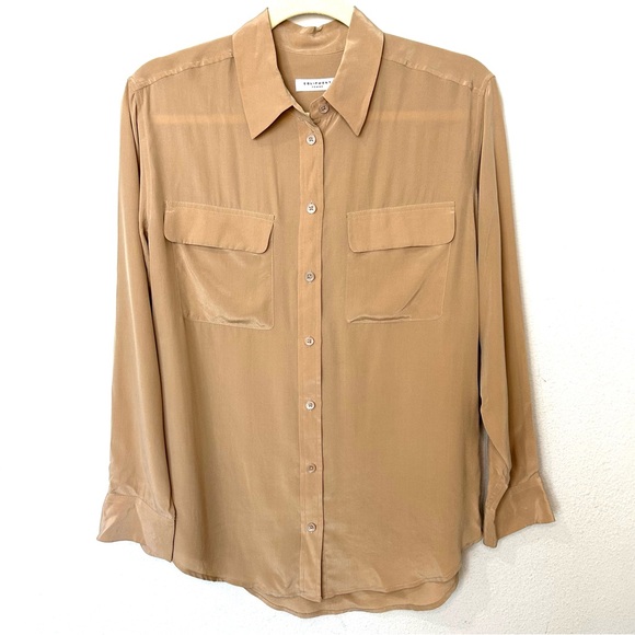 Equipment | Tops | Equipment Femme Signature Washed Silk Button Down ...